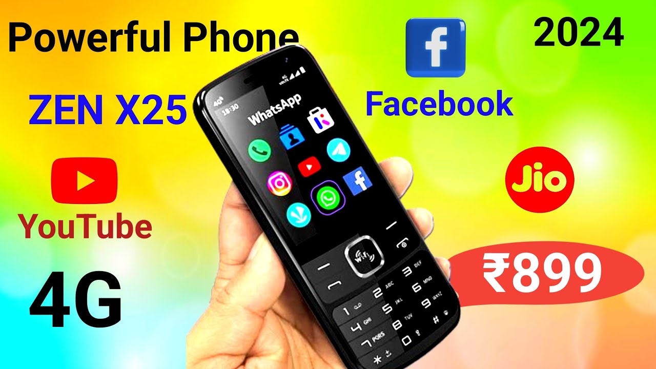 Best 4G mobile | Zen x34 4G keypad phone unboxing | auto call recording ...