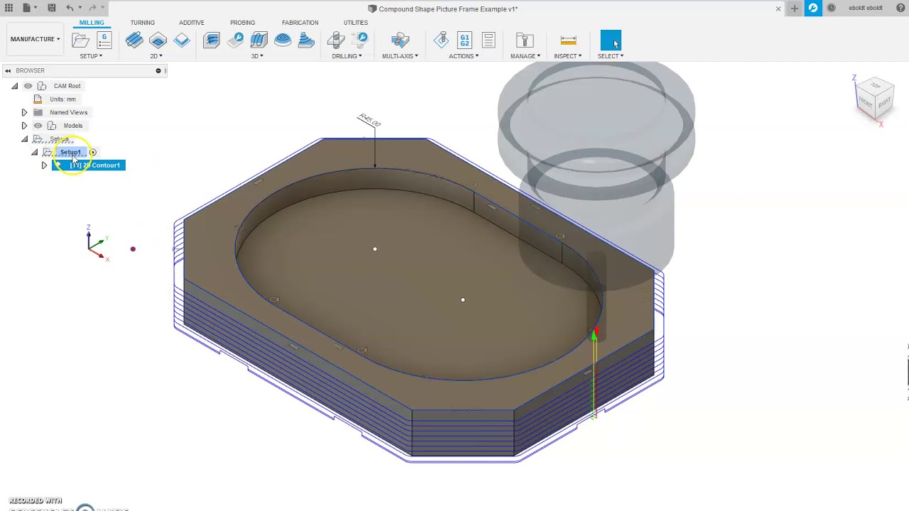 Compound Shape Picture Frame - Fusion 360 Design and Manufacturing ...