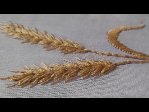 Wheat design Hand Embroidery - YouTube