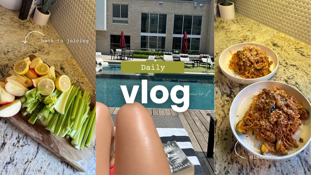 DAILY VLOG! | juicing, made dinner, tanning - YouTube