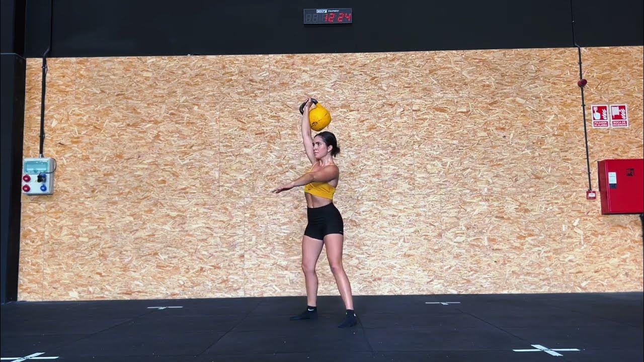 Single arm kettlebell overhead squat - YouTube