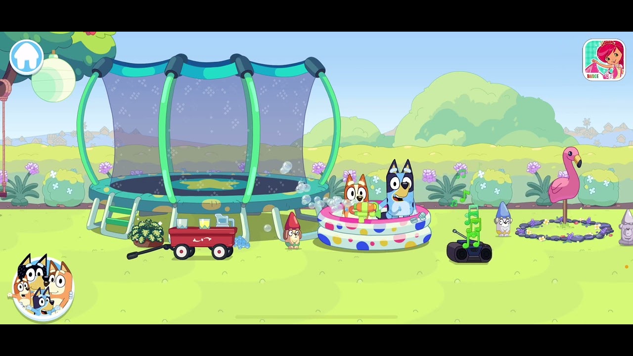Bluey and bingo in the backyard having fun - YouTube