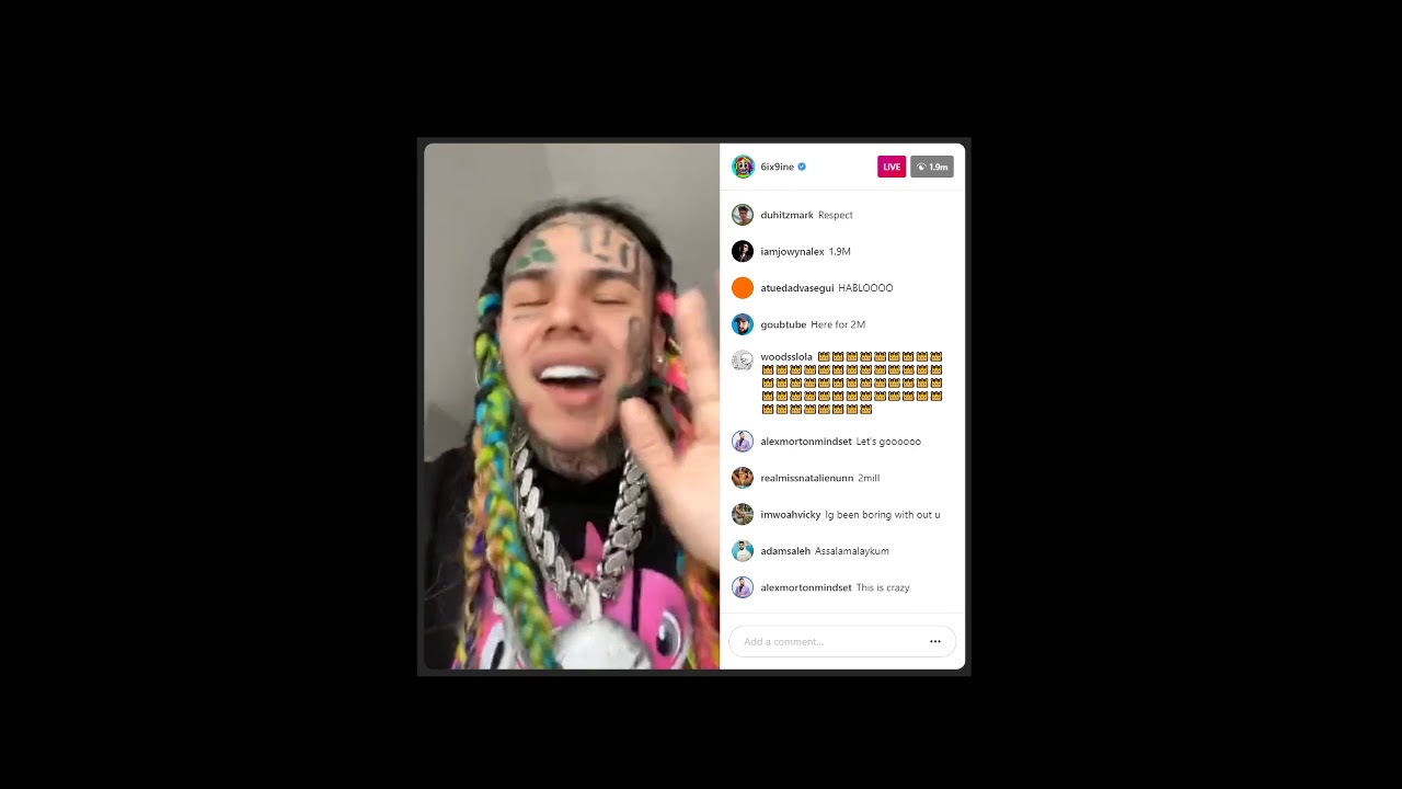 Tekashi 69 Instagram live - 6ix9ine live 2020 -5/08/2020 live - YouTube