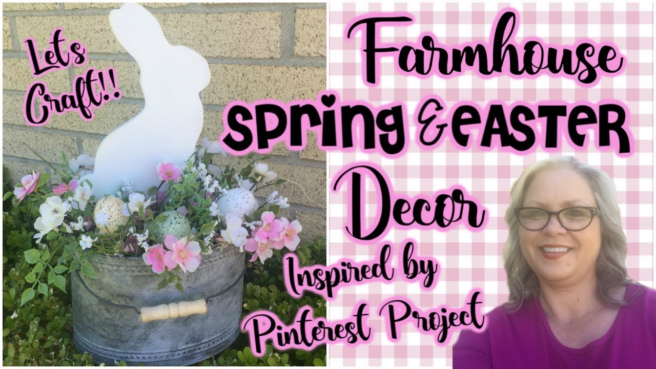 🐰🌿🌸FARMHOUSE Easter Decor || Spring DIY || Inspired by Pinterest ...