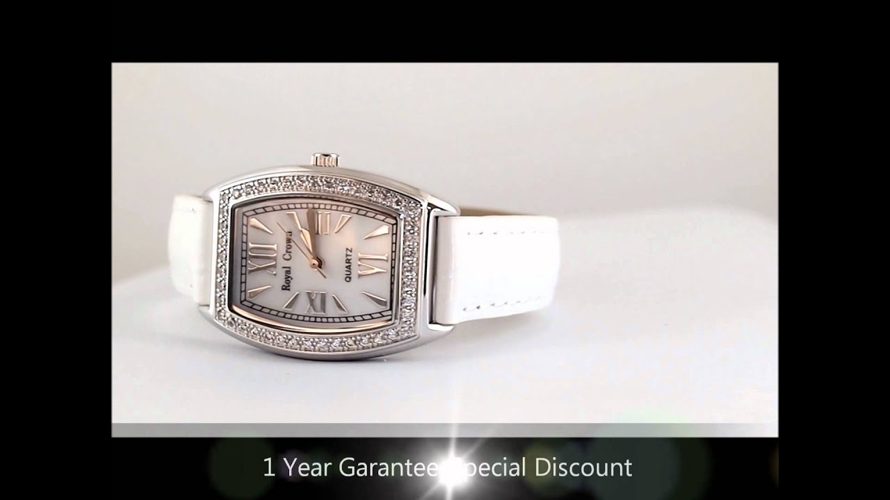 นาฬิกาฝังเพชร Italy Design Stainless Diamond Watch-W3635L.wmv - YouTube