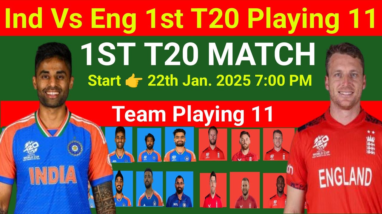 India Vs England 1st T20 Match Playing 11 - YouTube
