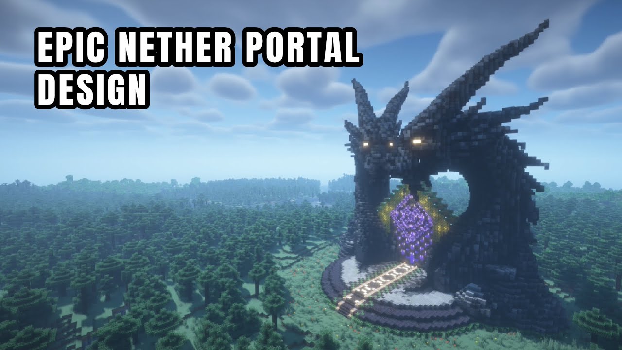 Dragons Nether Portal Design in Minecraft! - YouTube
