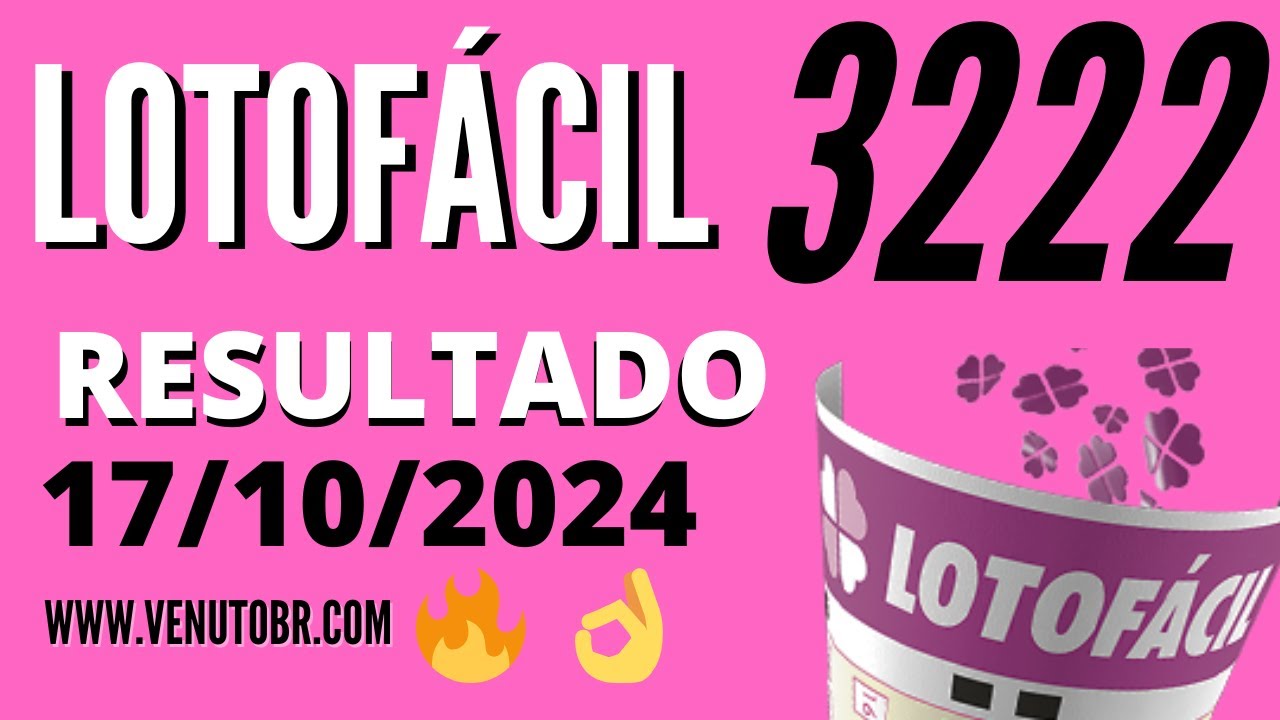 🍀 Resultado Lotofácil 3222 - YouTube
