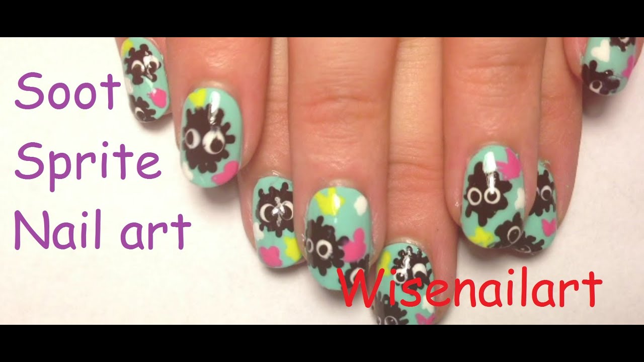 EASY soot sprite nail tutorial - YouTube