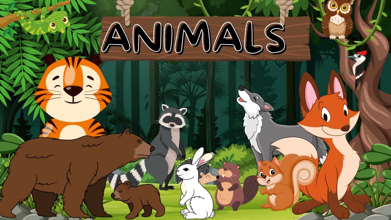 Wild Animals for kids | Forest Animals | Wild Animals Names and Sounds ...