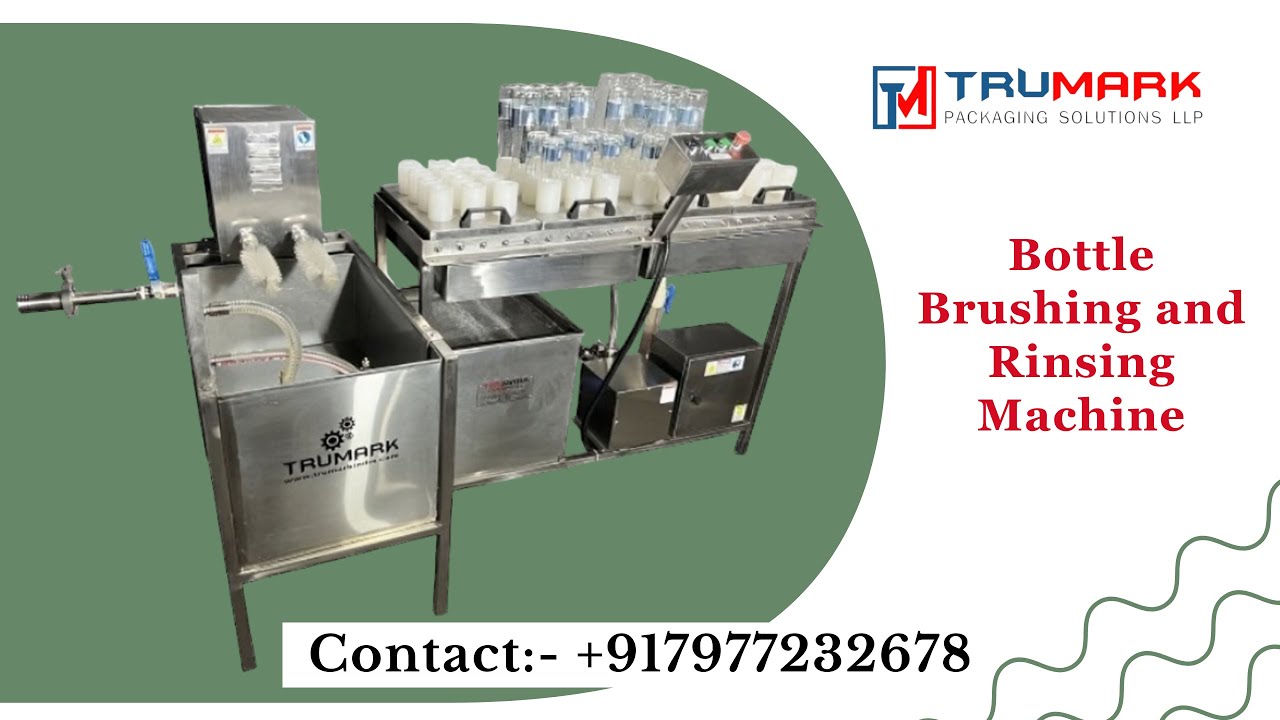 Amazing !! Semi-Automatic Bottle Brushing and Rinsing Machine ...
