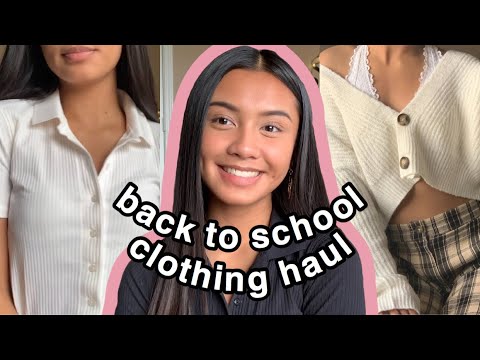 BACK TO SCHOOL TRY ON CLOTHING HAUL 2019 - YouTube