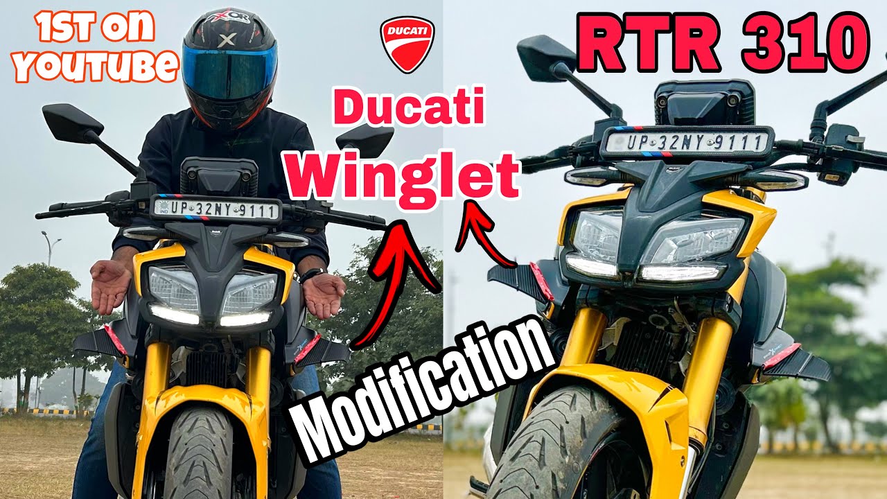 Tvs Apache Rtr 310 Modification || Ducati Type Winglet || 1st On ...