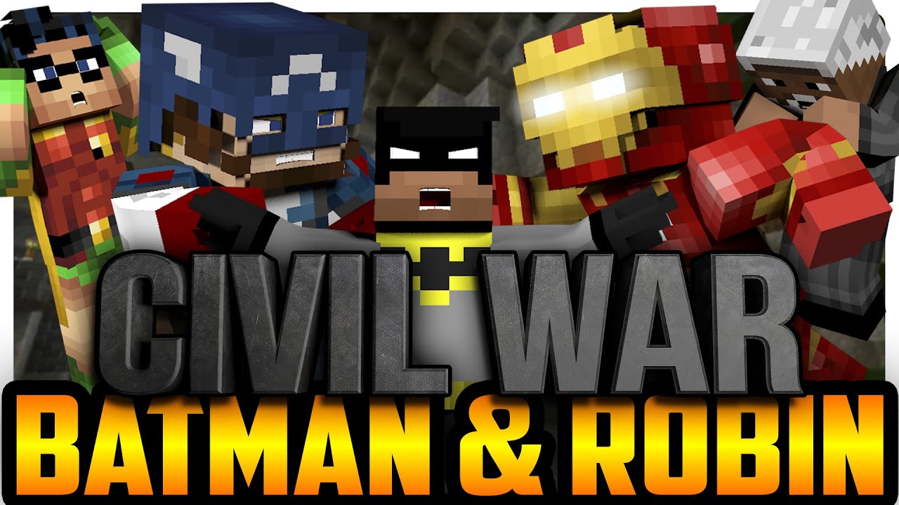 Minecraft Civil War: Captain America vs Iron man! (Minecraft Roleplay ...