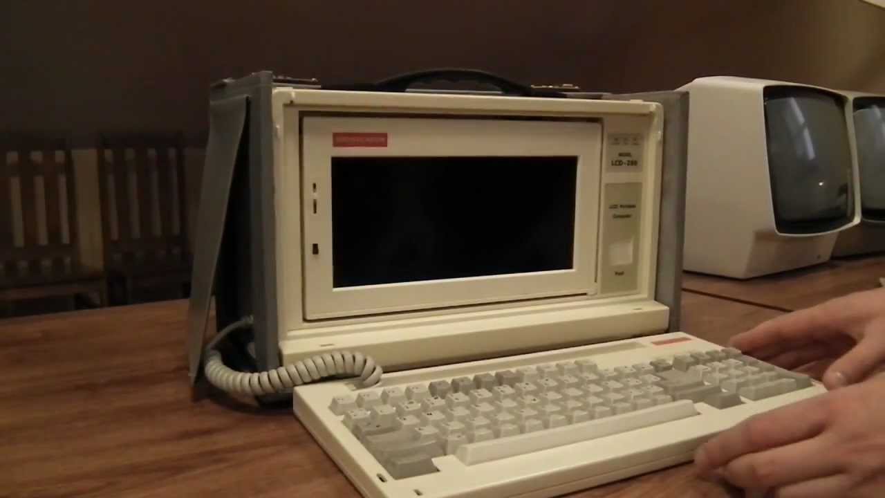 Komputer przenośny PC pierwszej generacji 286 - YouTube