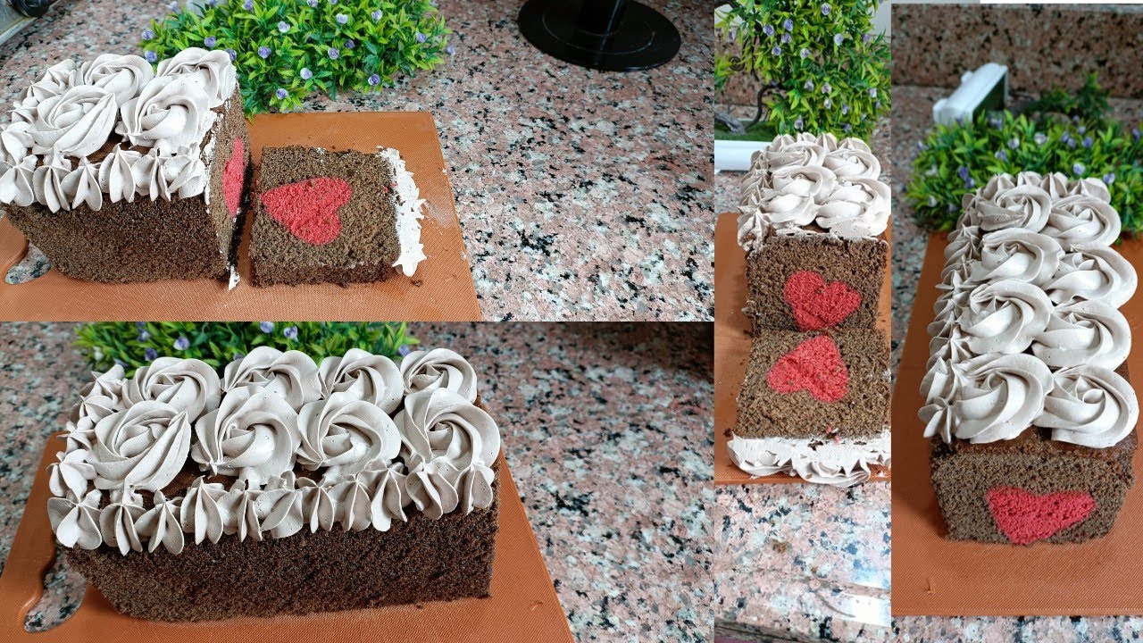 Hidden Heart Cake 🎂|| Red velvet and chocolate Cake|| Valentine's Day ...
