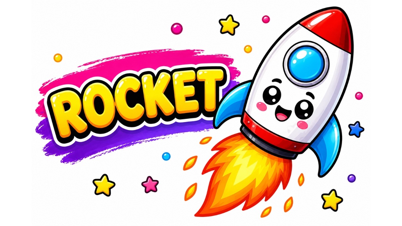 How to Draw a Cute Rocket Ship | Easy Cartoon Drawing for Kids - YouTube