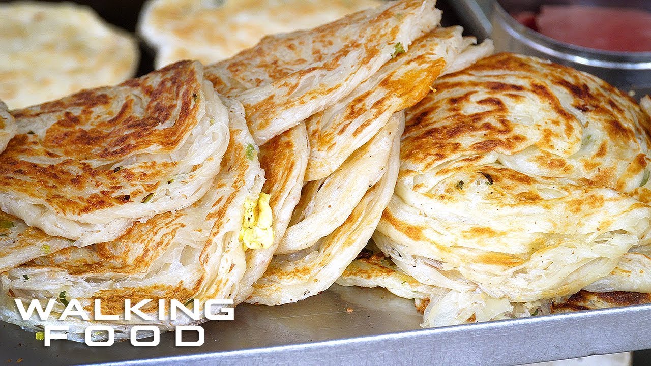 대만 맛집 융캉제 총좌빙 (대만 호떡) / Cong Zhua Bing - taiwan scallion pancake / 대만 ...