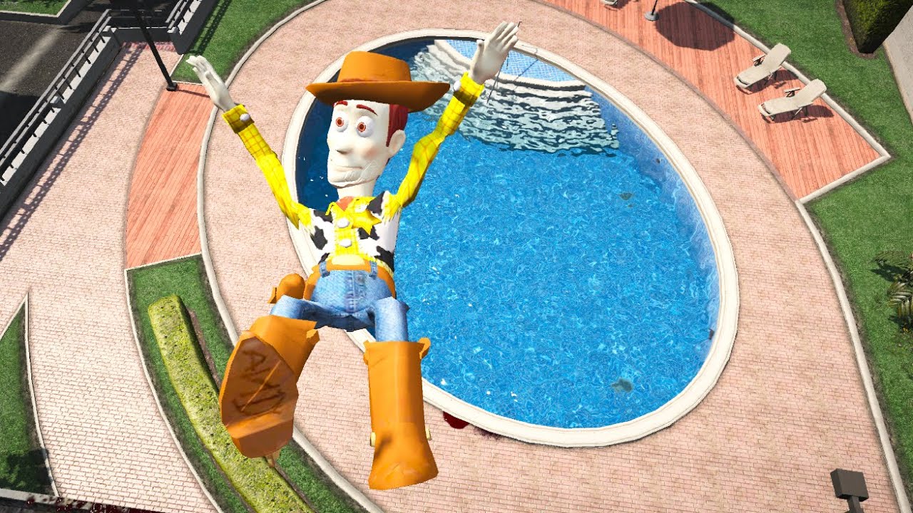 GTA 5 Water Ragdolls WOODY | Jumps/Fails vol.56 (Euphoria physics Funny ...
