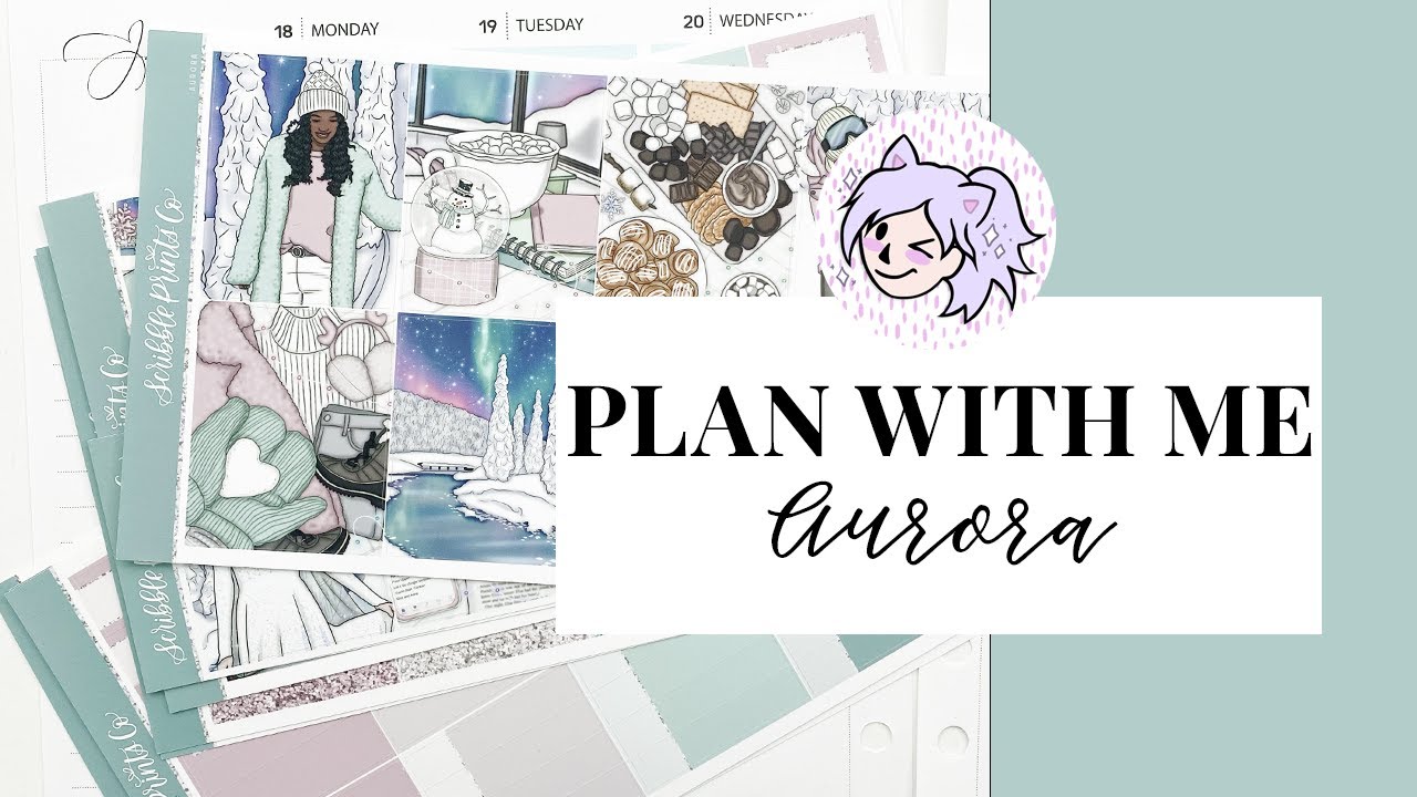 Plan With Me: Aurora // Scribble Prints Co - YouTube