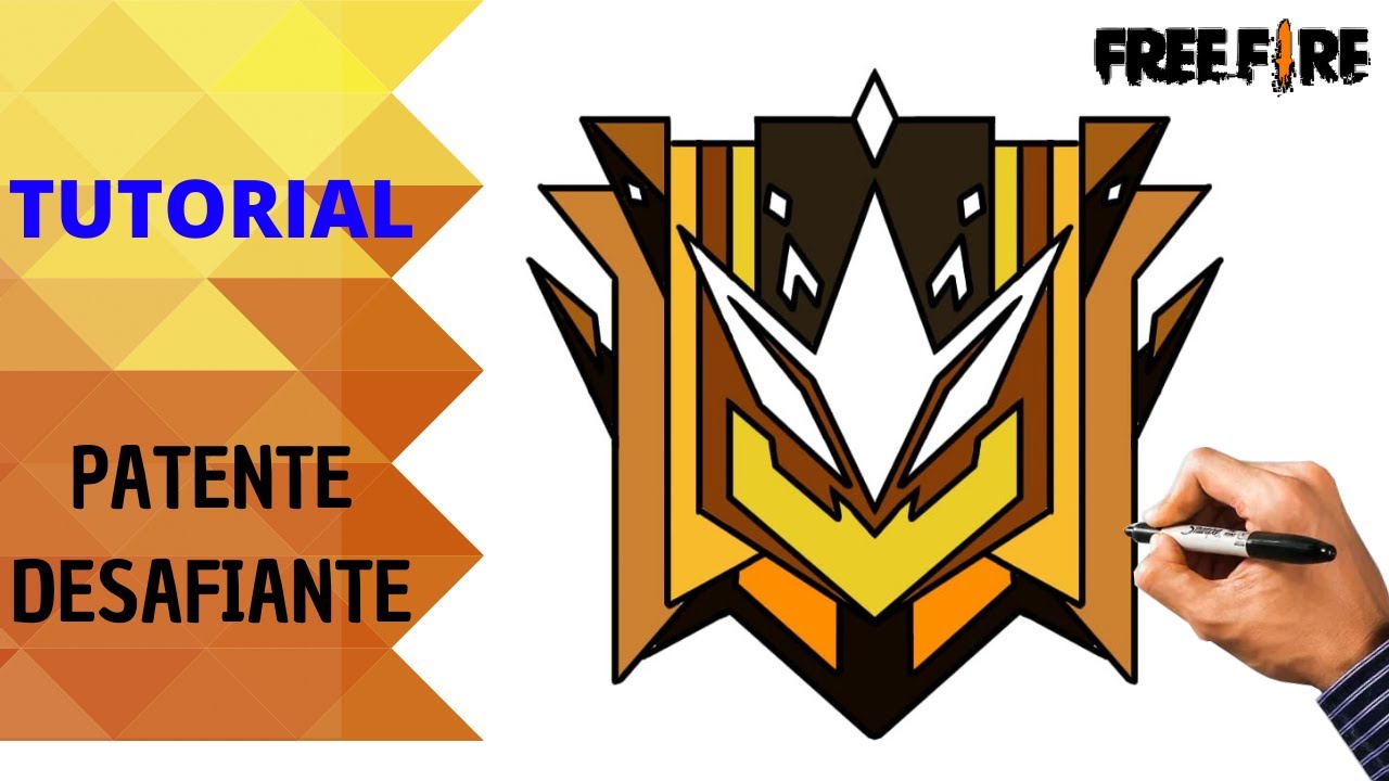 Como Desenhar a Patente Desafiante do Free Fire - YouTube