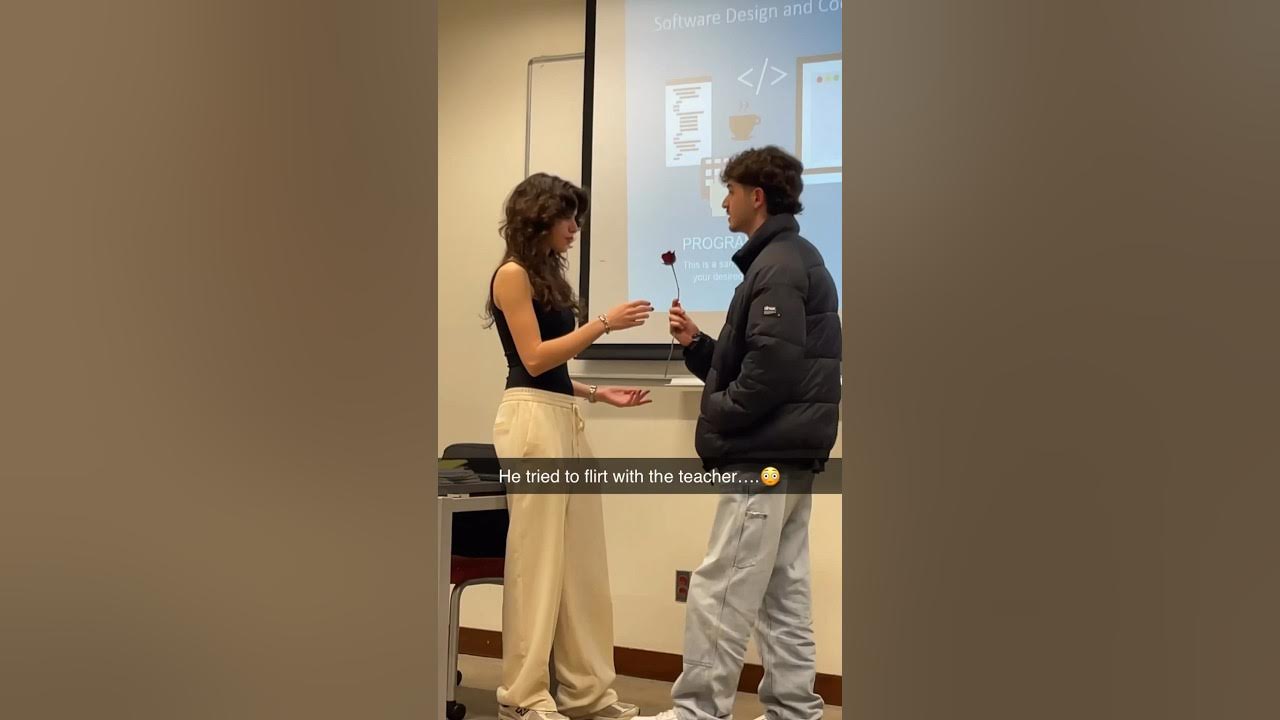 He can’t stop flirting with his professor 🤭🫣#crush #collegecrushlovestory #coding #programming ...
