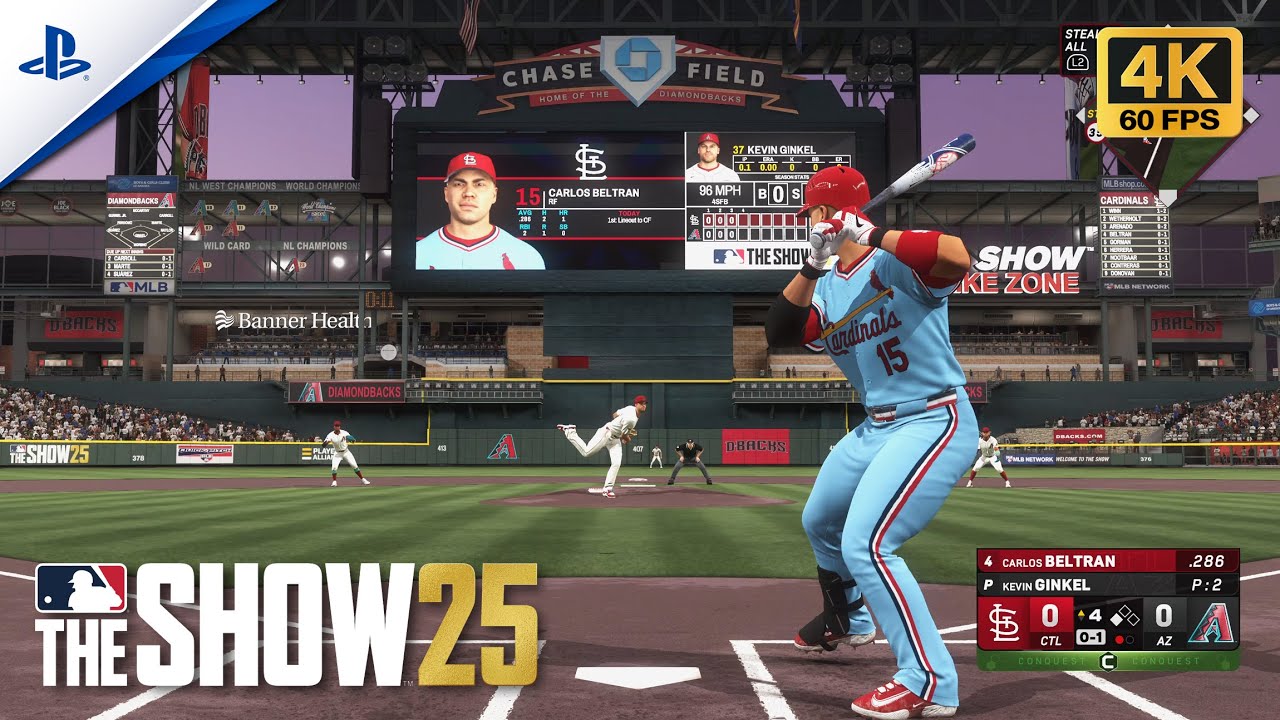 (PS5) MLB The Show 25 Game Play | Cardinals vs D-backs | 4K 60fps - YouTube