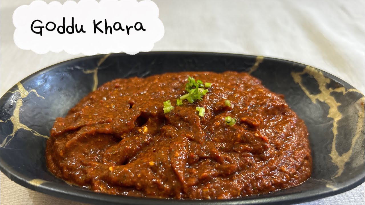 Goddu Khara Recipe/Spicy Chilli Chutney - YouTube