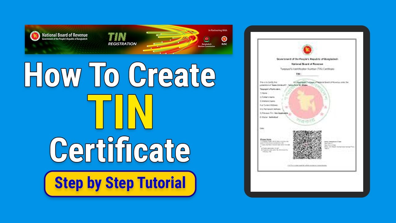 How to Create TIN Certificate Online in Bangladesh | Step by Step TIN ...