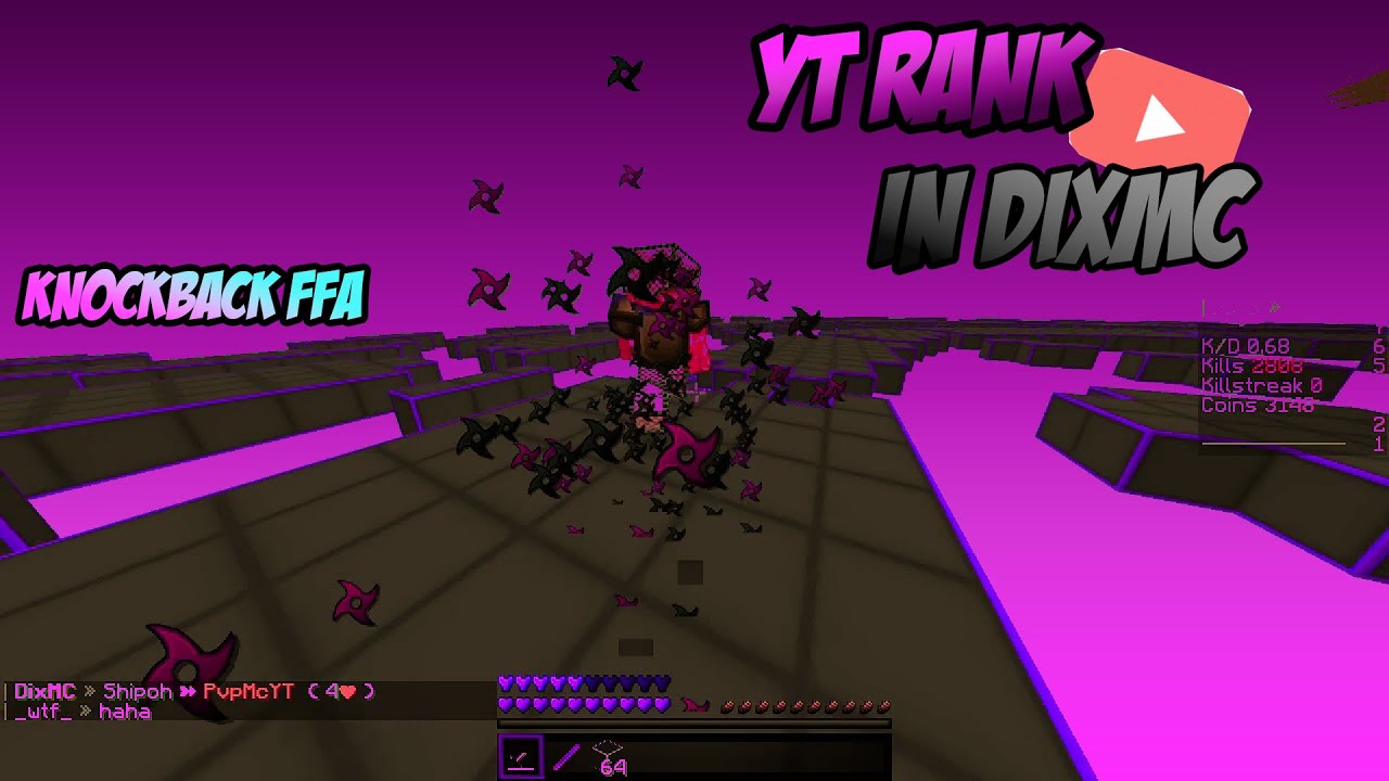 Playing KnockBack FFA with YT Rank - YouTube