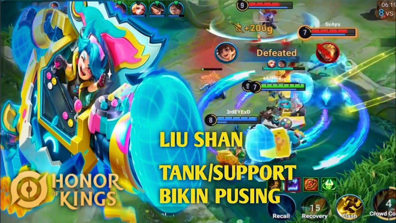 Honor Of Kings - LIU SHAN - Tank/Support - NEW SKIN FREE , SKILL NYA BIKIN PUSING.. - YouTube