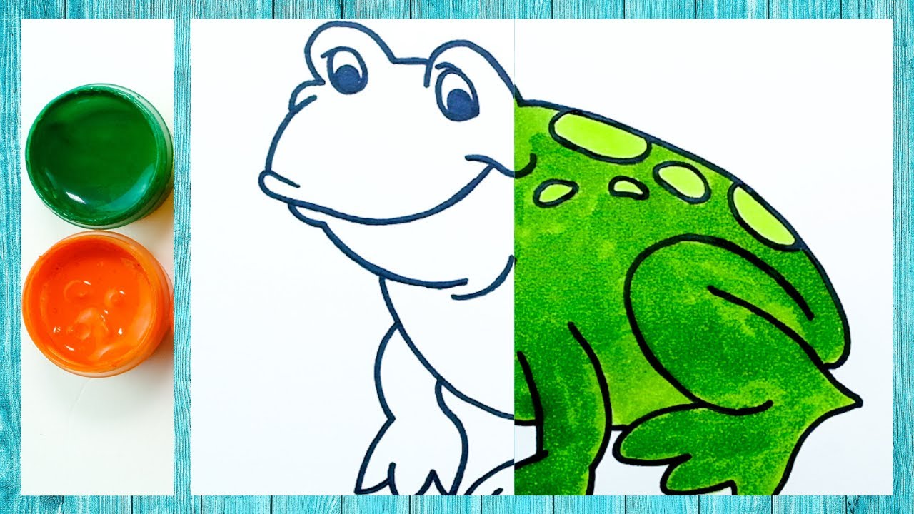 Fastest frog drawingliquid watercolor, - YouTube