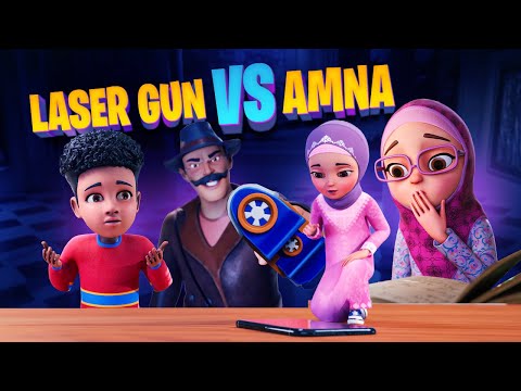 Laser Gun VS Amna | Kaneez Amna Animated Series | EP 21 | Kidz Club | 3D Animated Cartoon Series