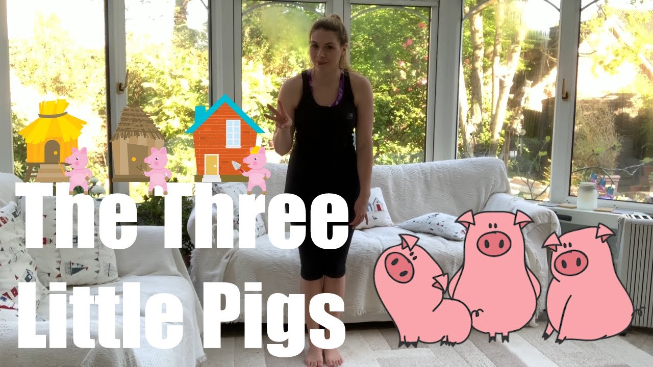 Gymnastics At Home! The Three Little Pigs - preschool gymnastics - YouTube
