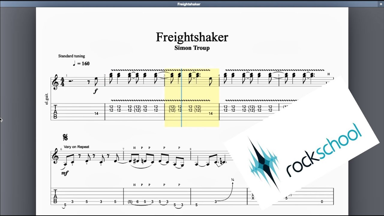 Freightshaker Rockschool Grade 8 Guitar - YouTube
