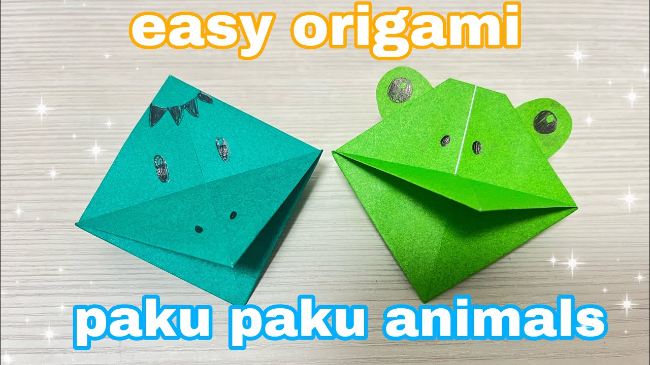 How to make paku paku animals / origami / easy / craft / paper ...