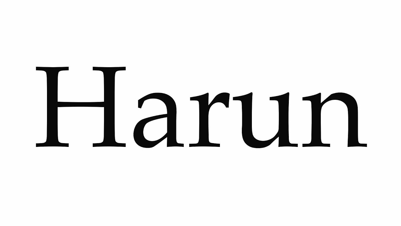 How to Pronounce Harun - YouTube