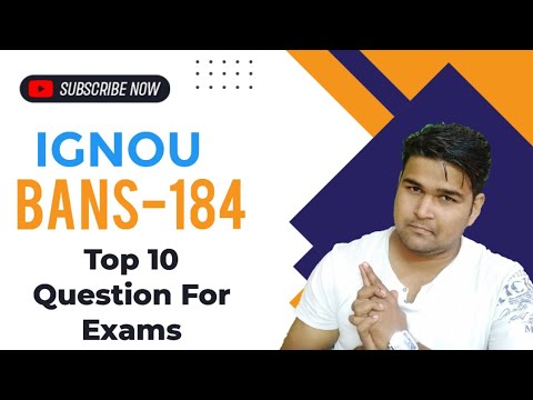IGNOU BANS-184 GUESS PAPER FOR UPCOMING EXAMS | IGNOU GUESS PAPER 2023 ...