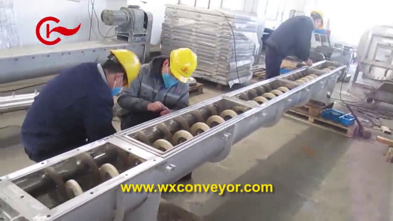 Nylon flight on screw conveyors - YouTube