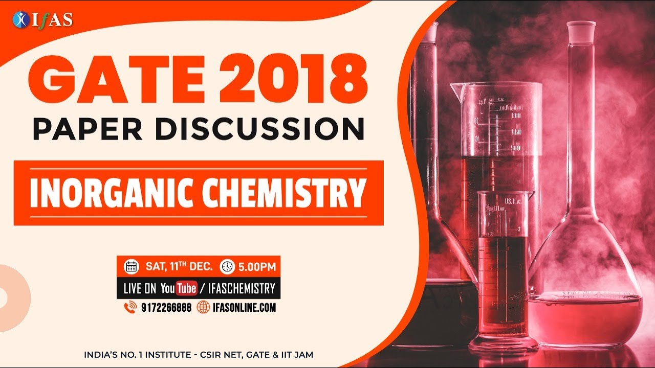 GATE Chemistry Previous Year's Question Paper : Inorganic Chemistry ...