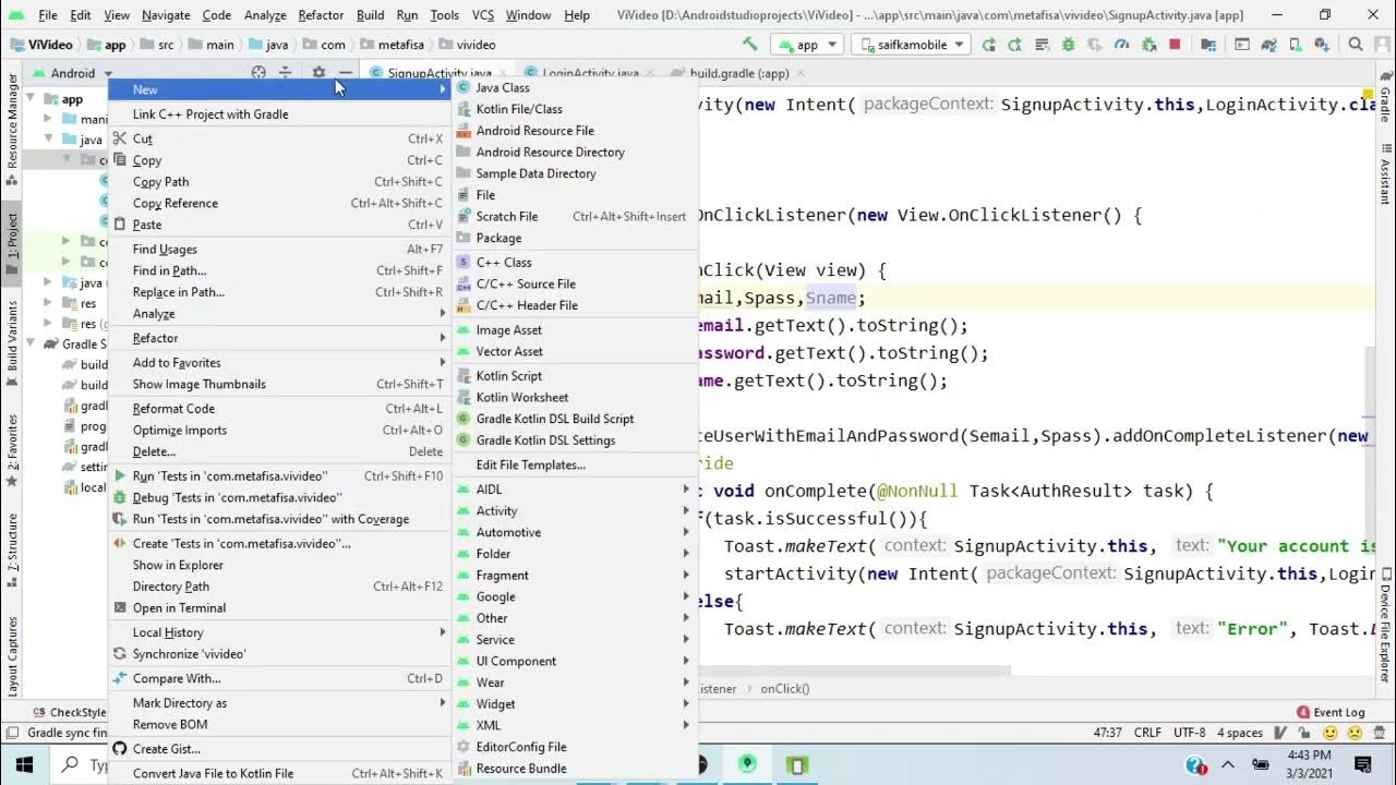 Make a Video Call Application using Android studio | Part 5 | Java | Android Studio - YouTube