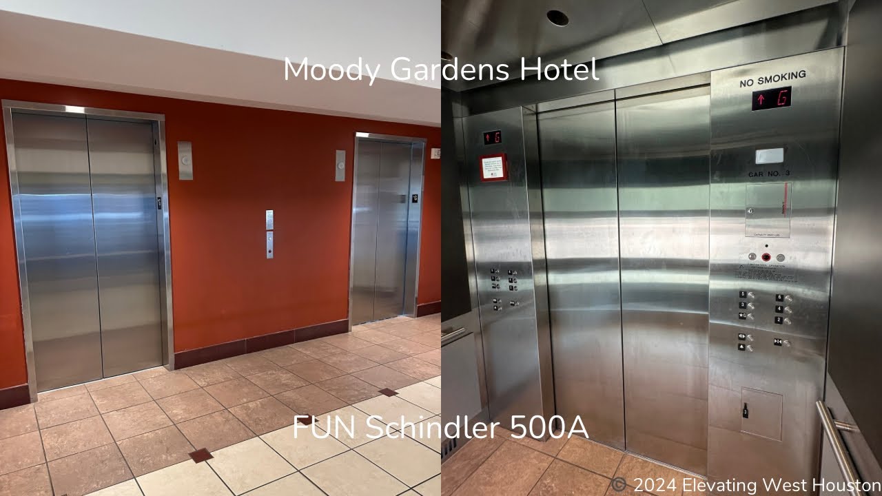 EPIC Schindler 500A Traction Parking Elevators | Moody Gardens Hotel | Galveston, TX - YouTube