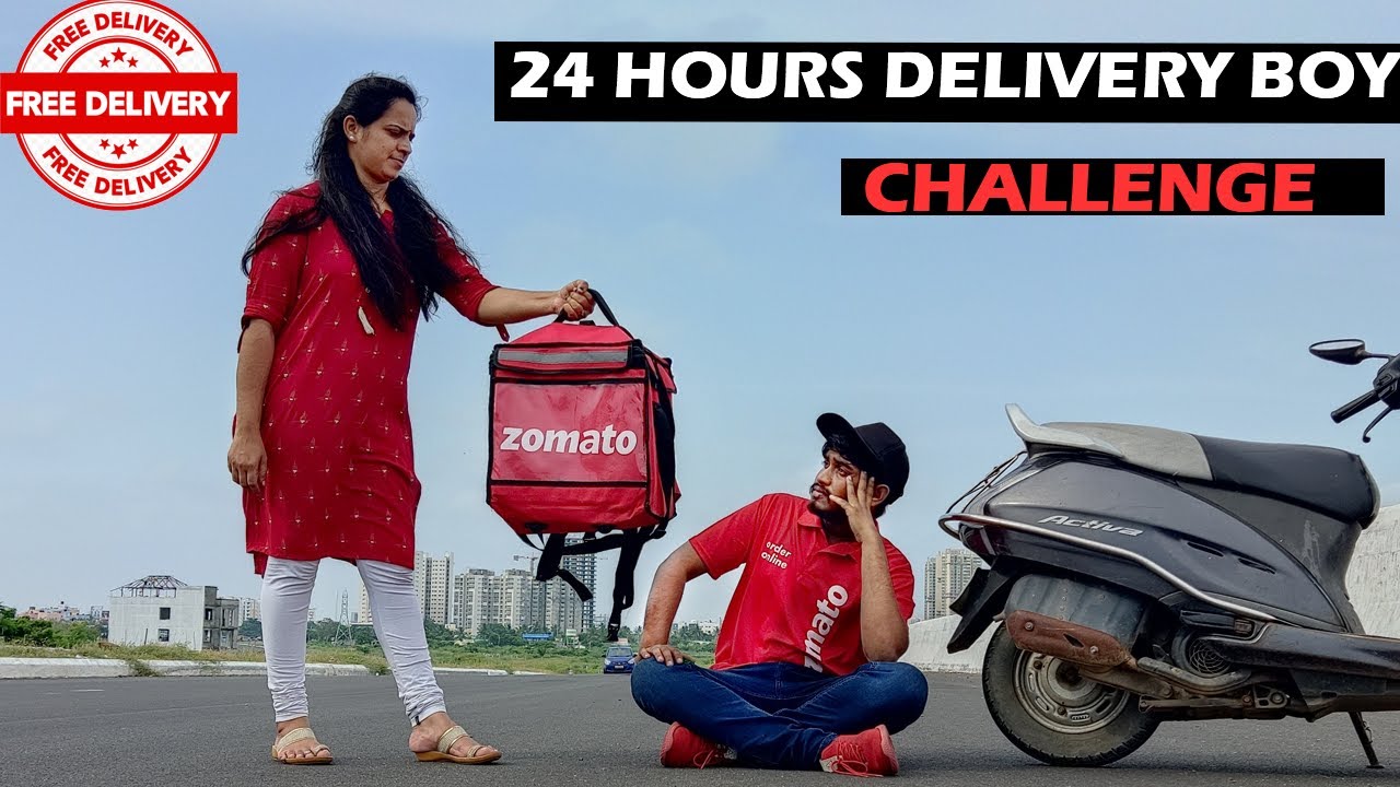 Zomato Boy for 24 Hours Challenge 😤 I earned = ??!!🤑 Working as Zomato ...