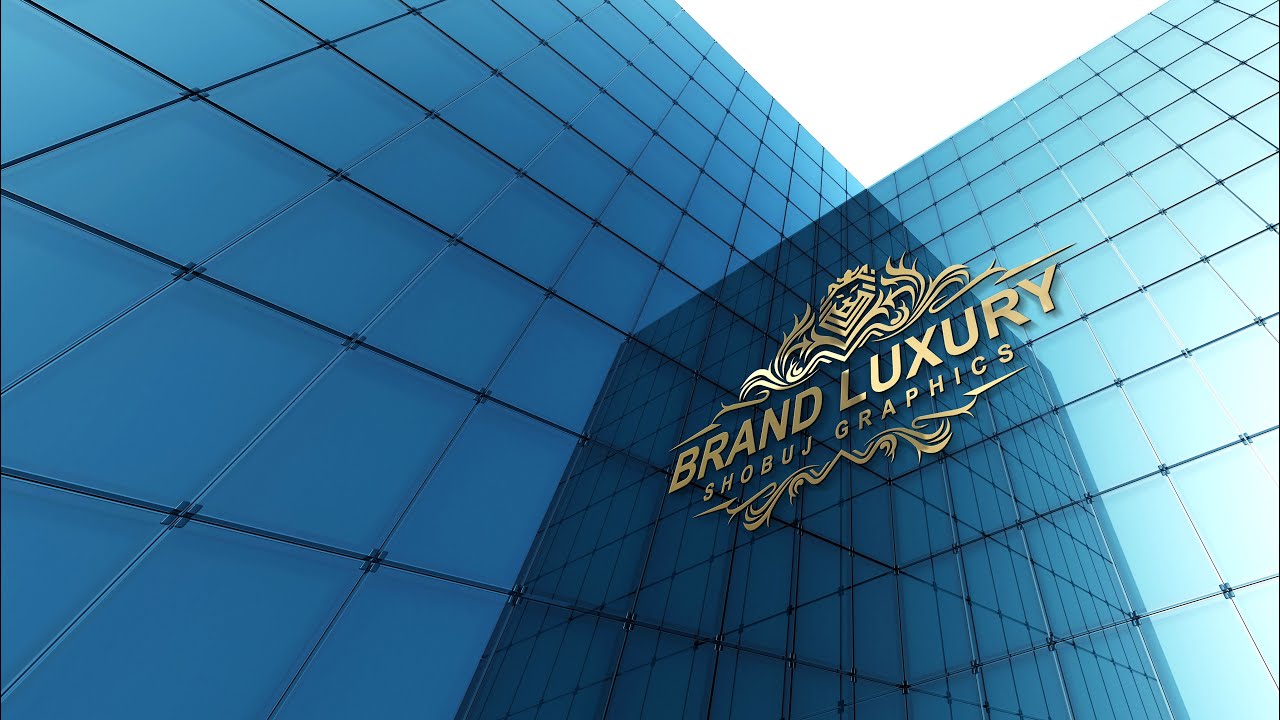Exterior Building Glass Wall Logo Mockup Free PSD - YouTube
