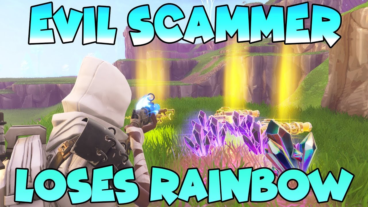 Evil Scammer Loses Rainbow Crystal (Scammer Gets Scammed) Fortnite Save ...