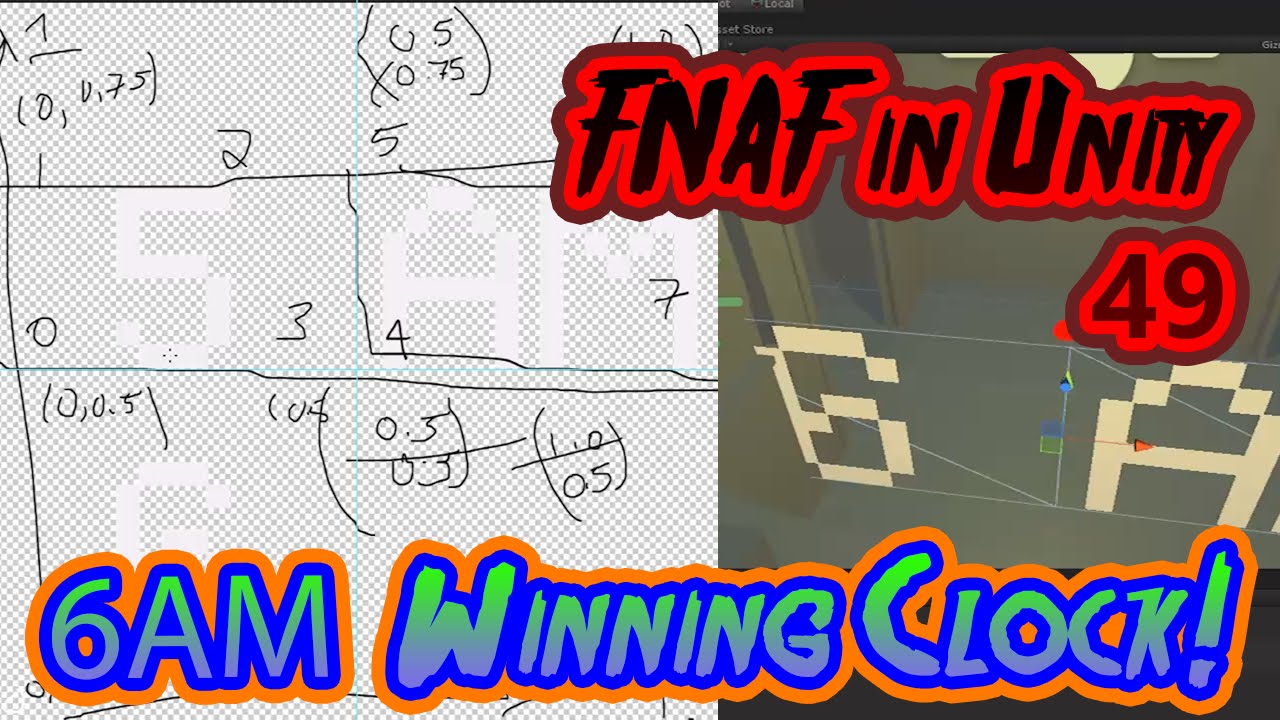 FNAF in Unity + Vive - 49 - 6 AM Win Clock - YouTube