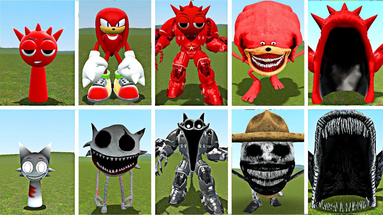 NEW EVOLUTION SPRUNKI WENDA HORROR vs KNUCKLES x SPRUNKI RADDY BATTLE ...