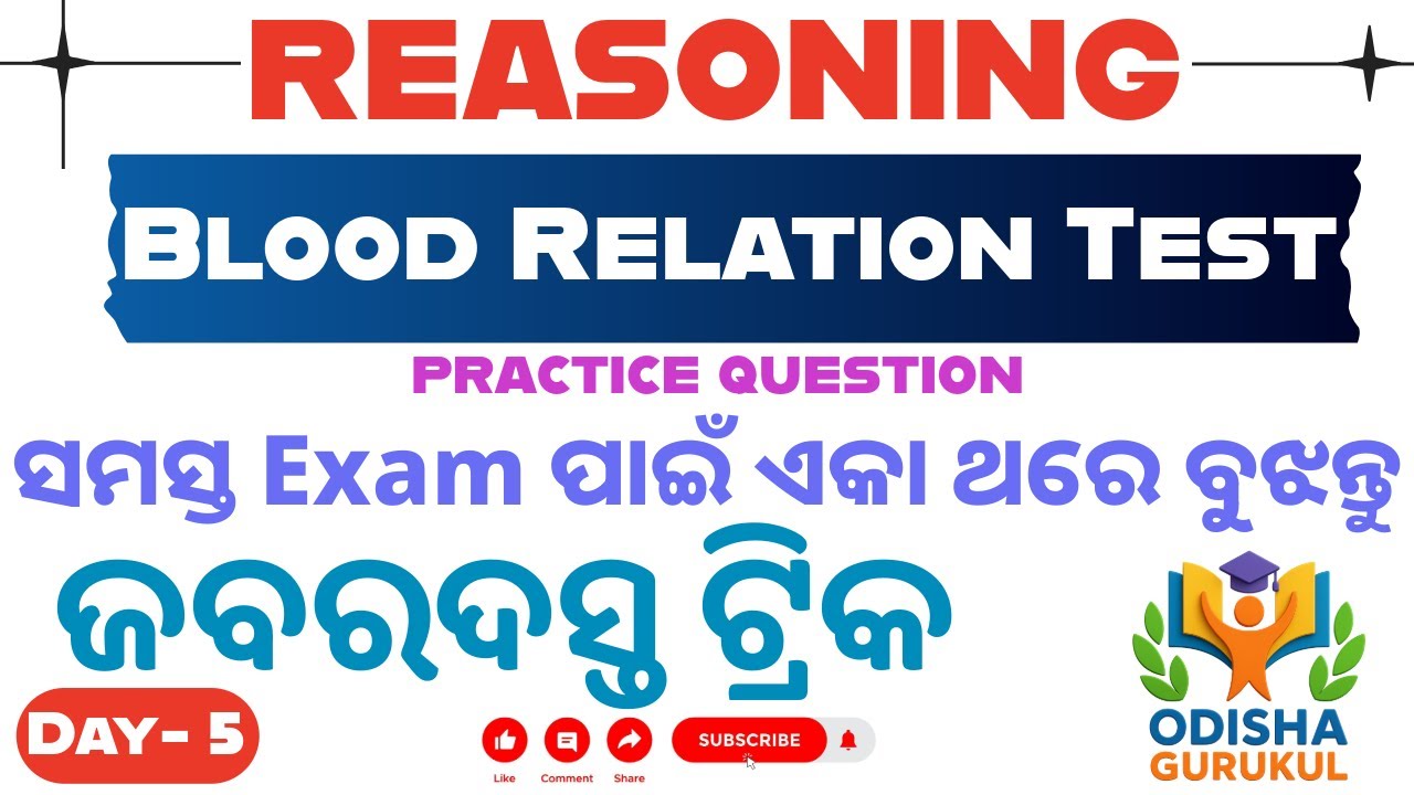 "Reasoning 5th Class | Blood Relation Test – Practice Questions with ...