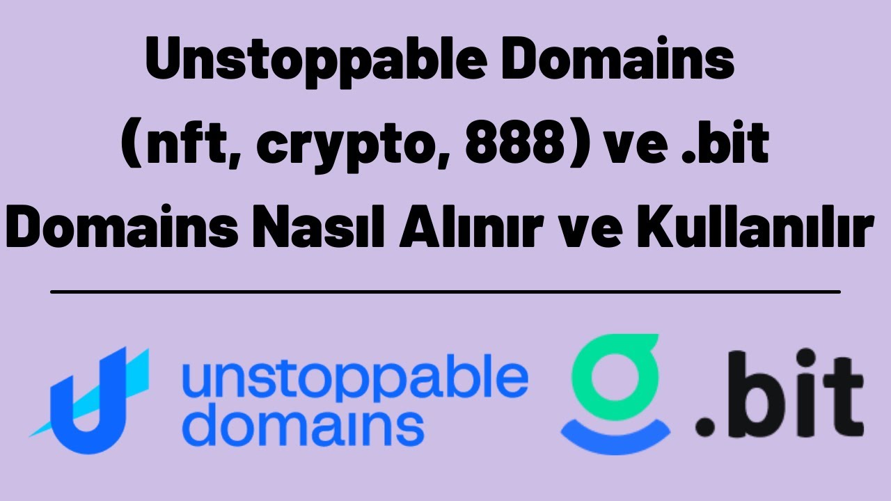 Unstoppable Domains (nft, crypto, 888) ve .bit Domains Nasıl Alınır ve ...