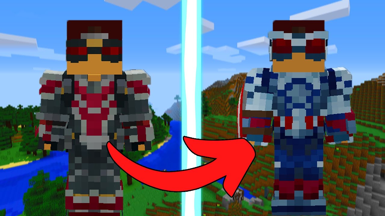 I Upgraded FALCON to the CAPTAIN AMERICA! | minecraft - YouTube